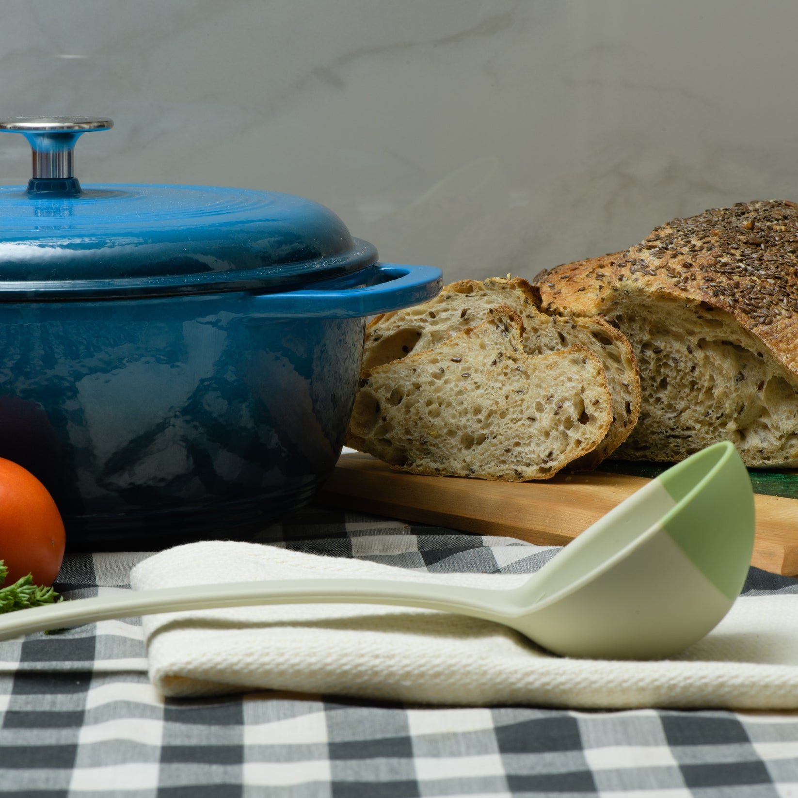 SCOUPS Soft Top Silicone Kitchen Ladle Spoon - Sage & Lime – Scoups Spoon